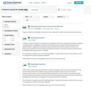 TEA Partners with Study Edge to Create OER – TCEA TechNotes Blog