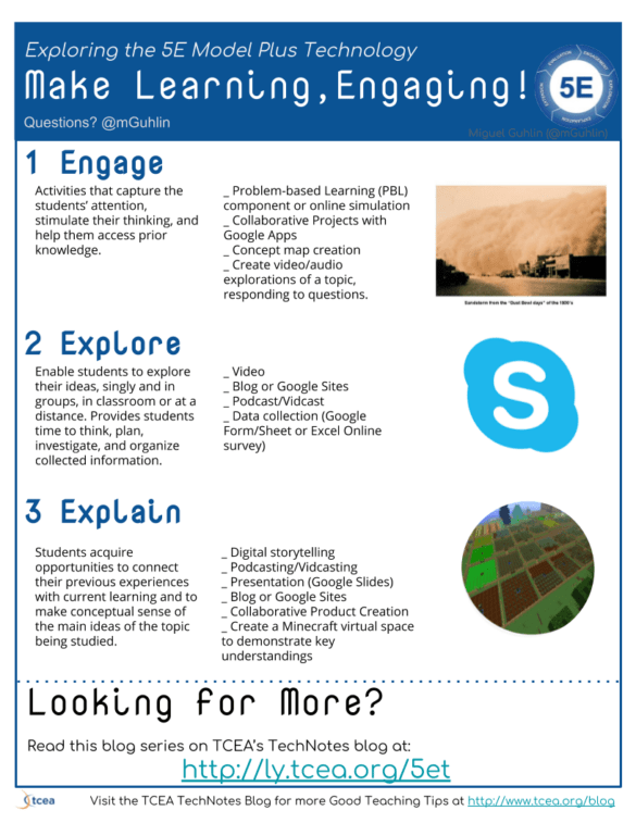 Lesson Planning: 5E Model + Technology – TCEA TechNotes Blog