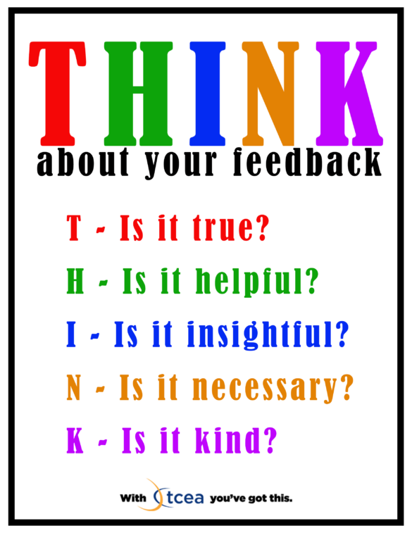 Peer Feedback: An Essential Skill to Teach – TCEA TechNotes Blog