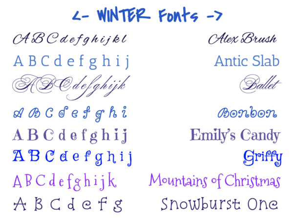 Seasonal Fonts for Google Workspace • TechNotes Blog