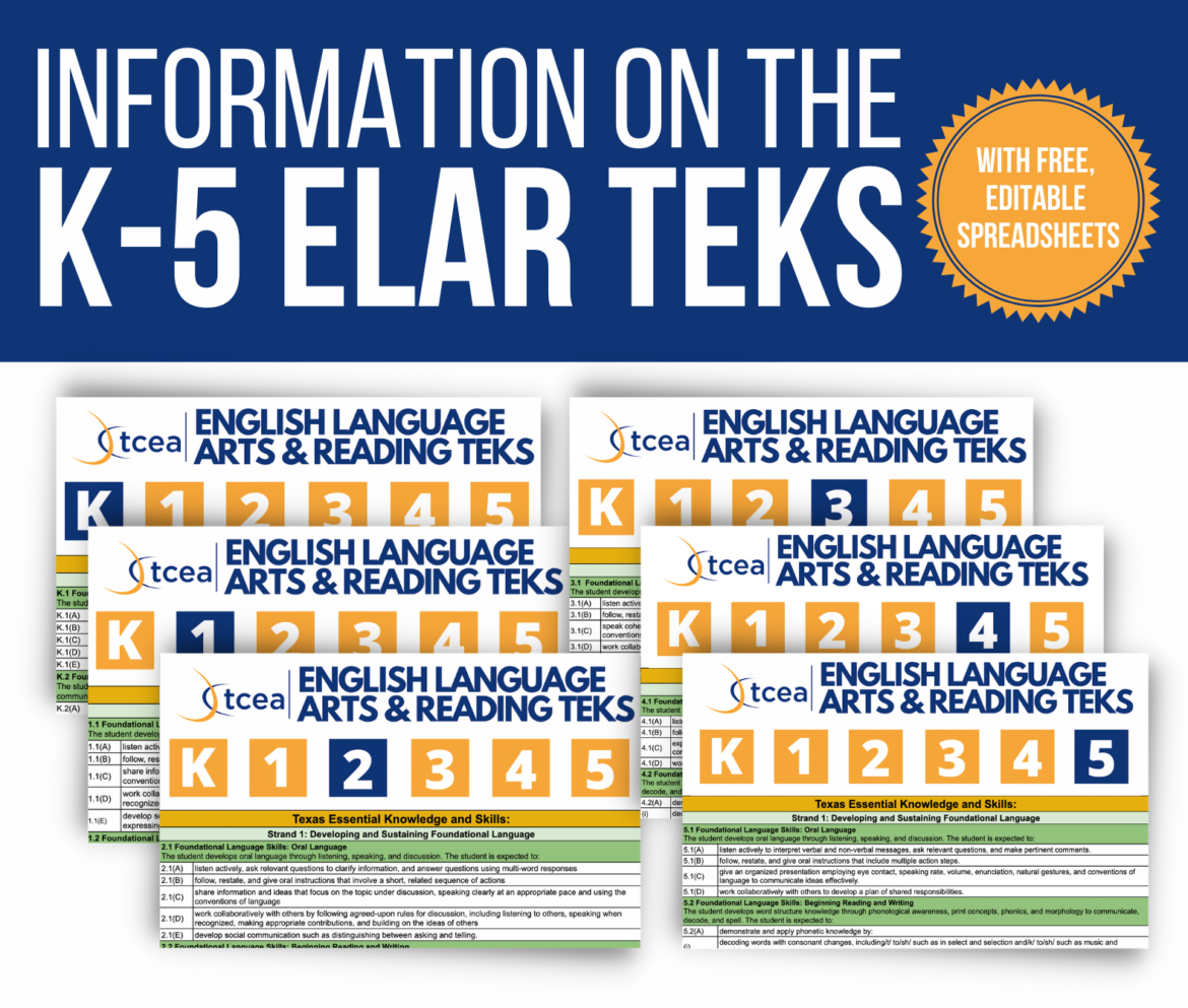 The K 5 ELAR TEKS And Free Editable Spreadsheets TechNotes Blog