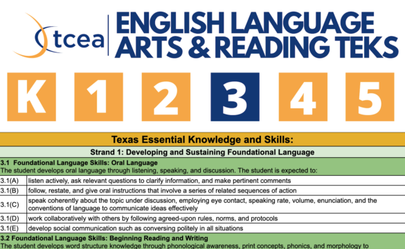 The K-5 ELAR TEKS and Free, Editable Spreadsheets – TCEA TechNotes Blog