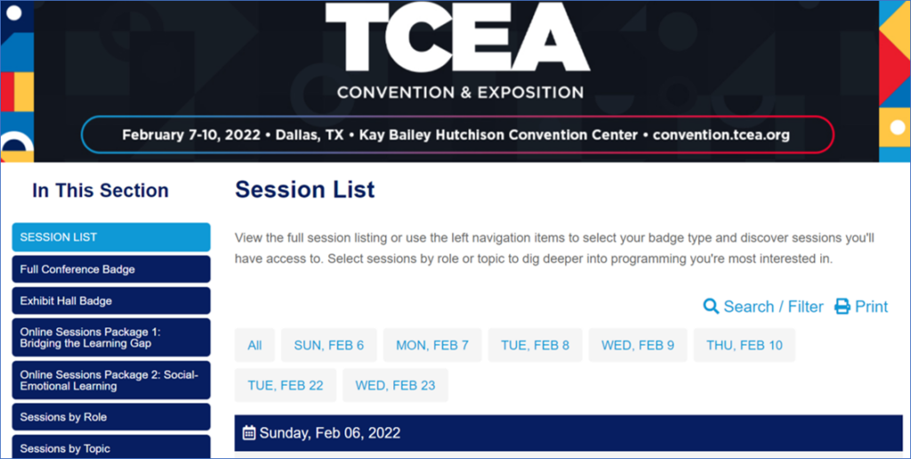 Planning Your Time At Tcea 2022 • Technotes Blog