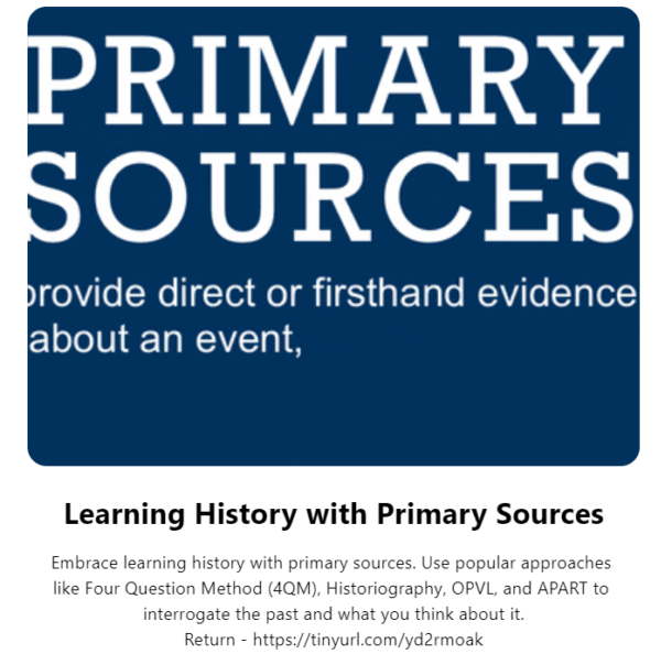 Teaching with Primary Sources – TCEA TechNotes Blog
