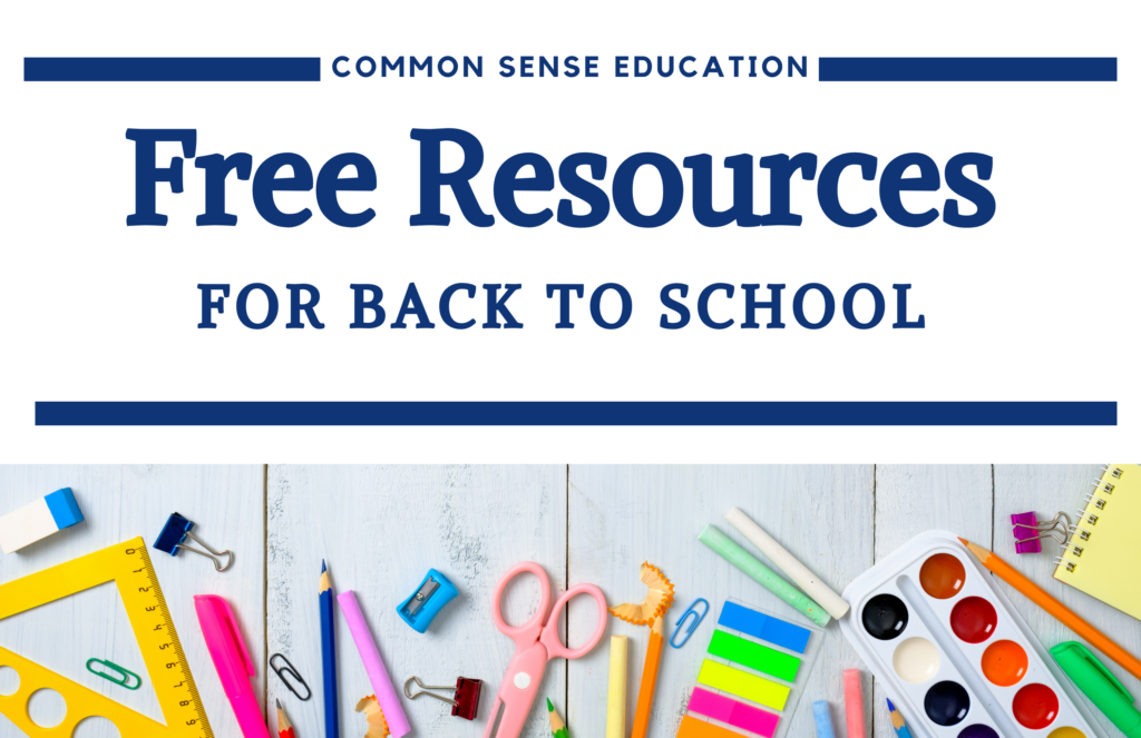 Common Sense Education's Free Resources for Back to School – TCEA ...