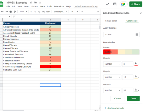 Google Sheets Tip: Conditional Formatting Custom Formulas – TCEA ...