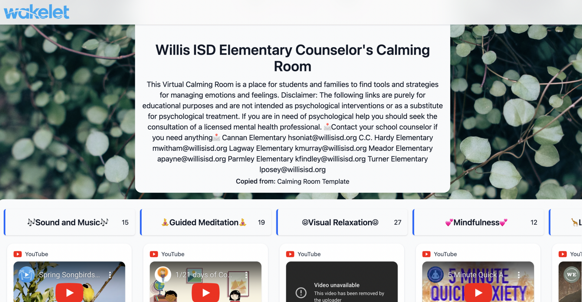 Digital Calming Rooms with Wakelet – TCEA TechNotes Blog