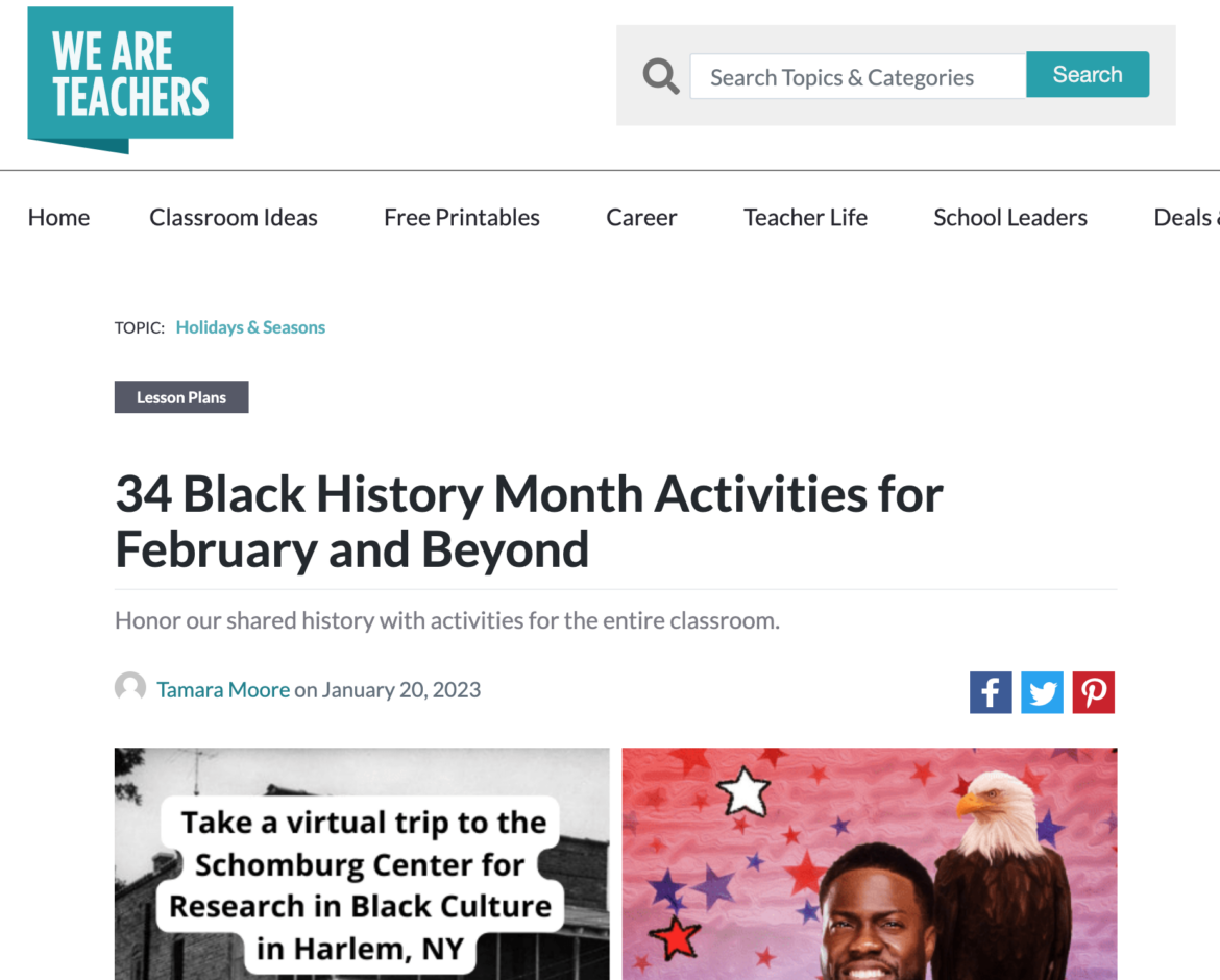 Resources for Black History Month – TCEA TechNotes Blog