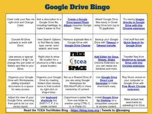 Google Drive Bingo: Explore 25 Google Drive Tips • TechNotes Blog