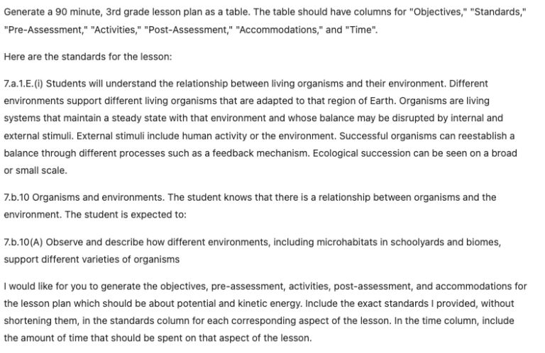 Prompts For Lesson Planning With Chatgpt Tcea Technotes Blog