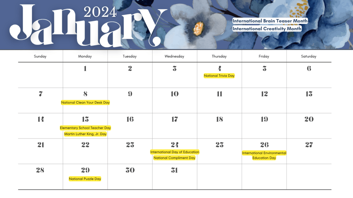 A Back to School Calendar Packed with Celebrations – TCEA TechNotes Blog