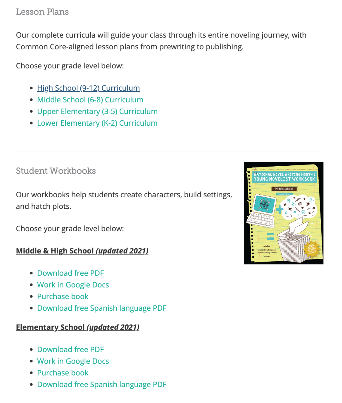 NaNoWriMo's Young Writer's Program (YWP) – TCEA TechNotes Blog