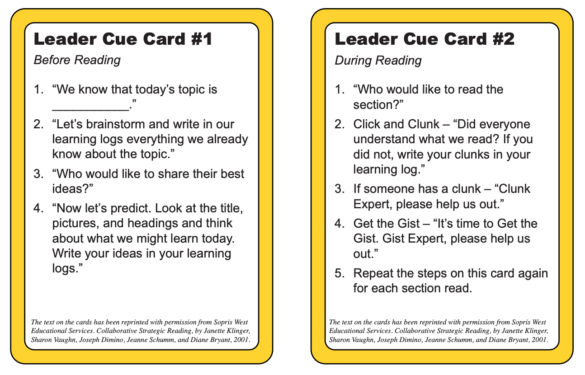The Four Reading Comprehension Strategies of Collaborative Strategic ...