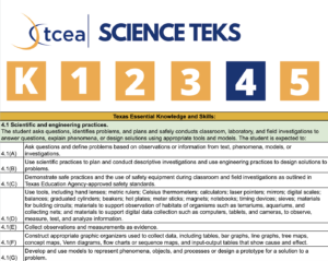 The NEW K-5 Science TEKS and Free, Editable Spreadsheets – TCEA ...