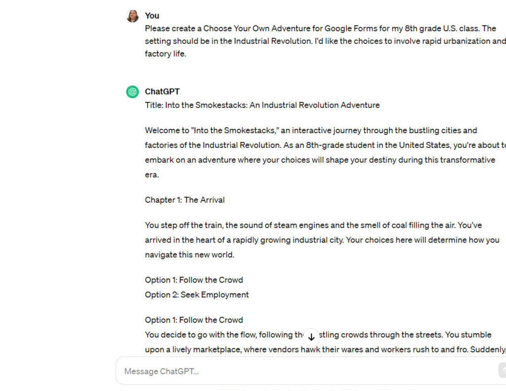 Make "Choose Your Own Adventure" Stories with Google Forms and AI ...