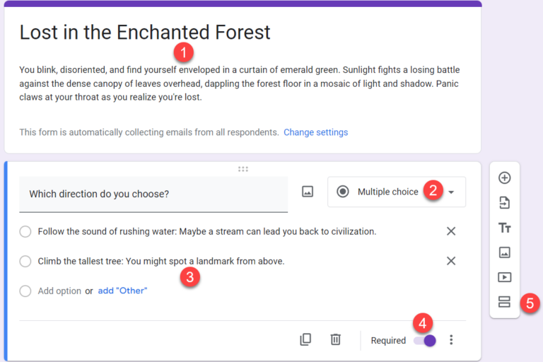 Make "Choose Your Own Adventure" Stories with Google Forms and AI ...