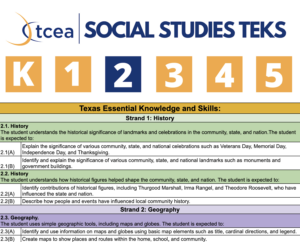 The New K-5 Social Studies TEKS and Free, Editable Spreadsheets – TCEA ...