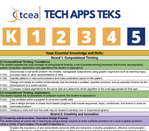 The NEW K-8 Tech App TEKS and Free, Editable Spreadsheets – TCEA ...