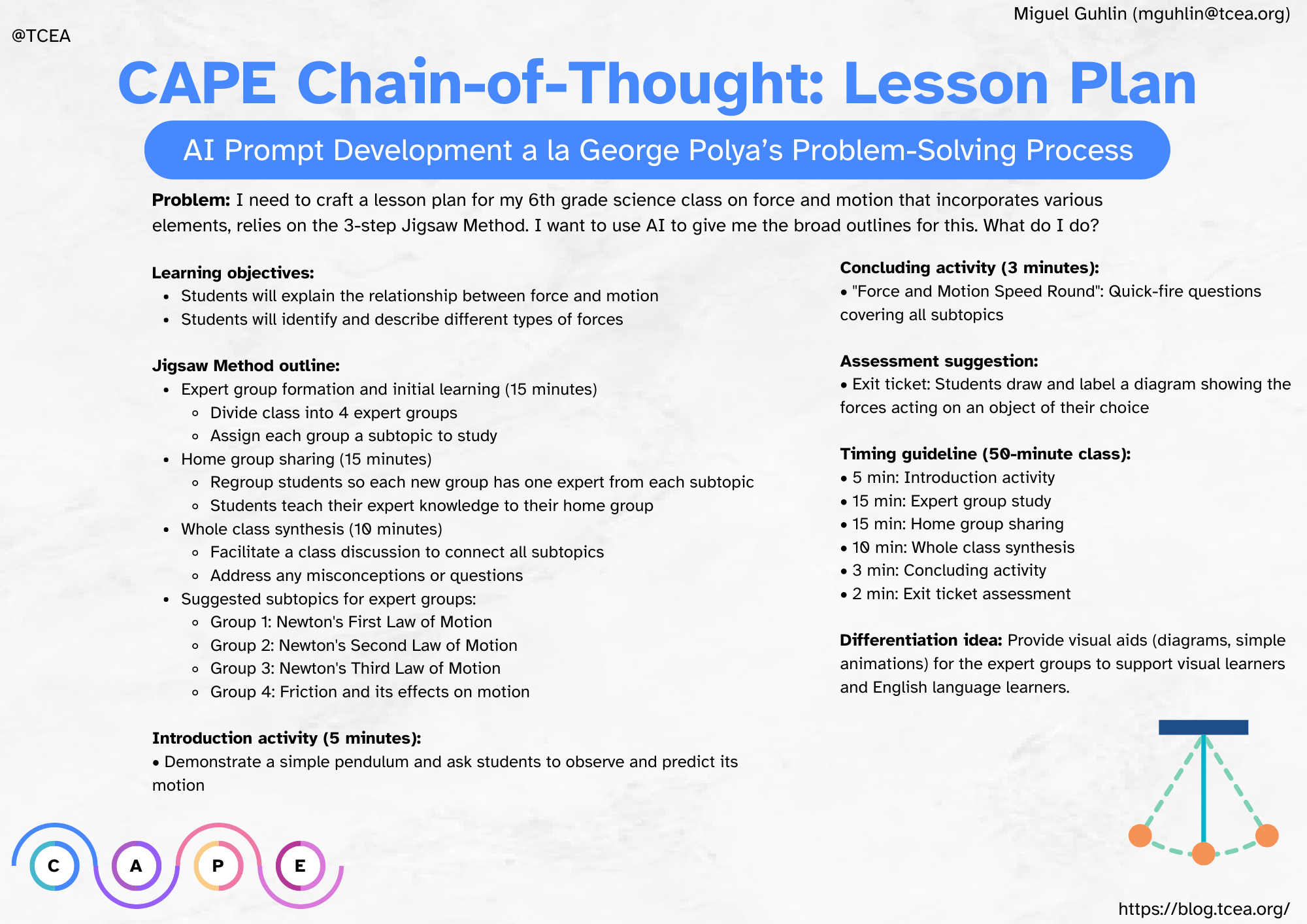 CAPE AI Prompt Maker: Applying Chain-of-Thought to Instruction – TCEA ...