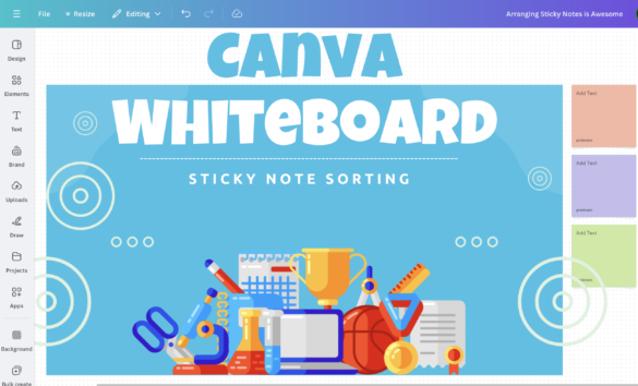 Canva Whiteboard Sticky Note Sorting – TCEA TechNotes Blog