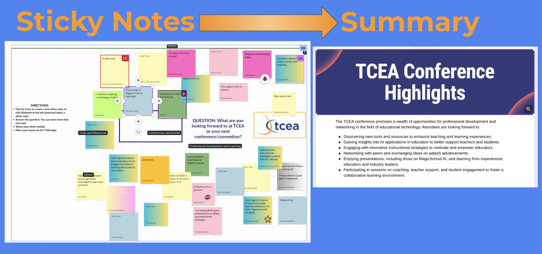 Canva Whiteboard Sticky Note Sorting – TCEA TechNotes Blog