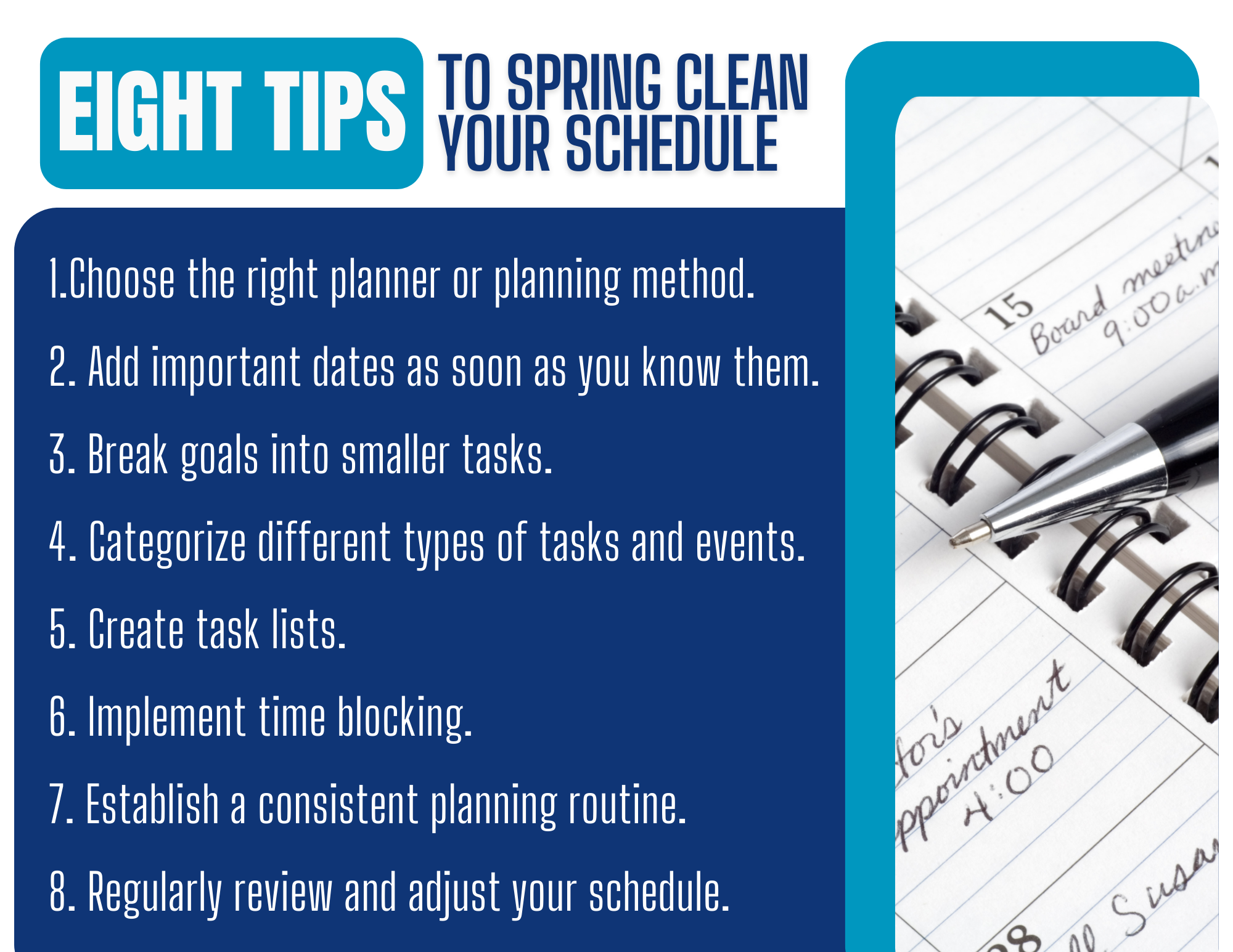 Eight Tips to Spring Clean Your Schedule – TCEA TechNotes Blog